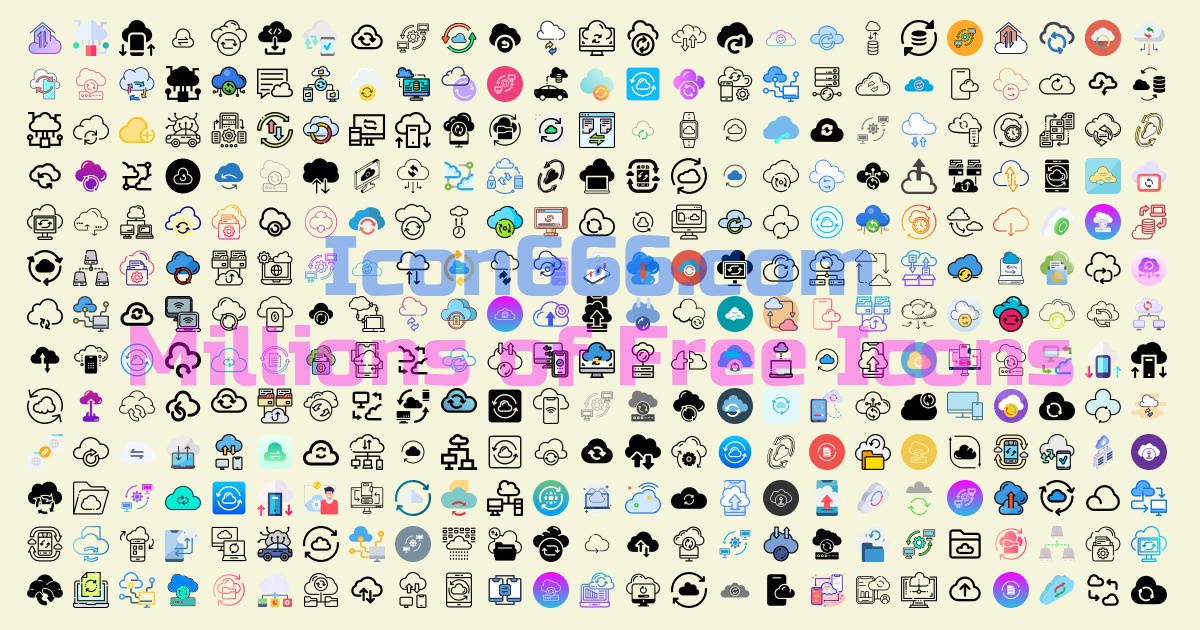 Koleksi Ikon Sinkronisasi Awan — Unduh SVG Gratis