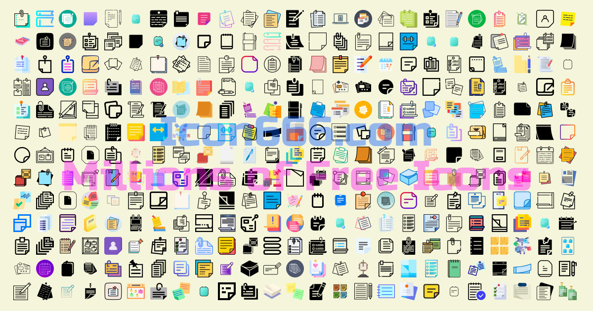 Sticky Note icon collection — vector and free