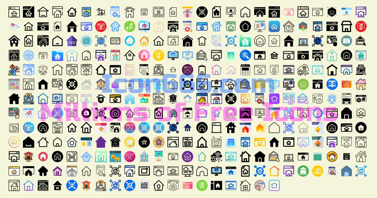 Website Home icons — minimalist SVGs, free to use