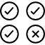 Icônes Modernes de Validation — SVG Évolutif